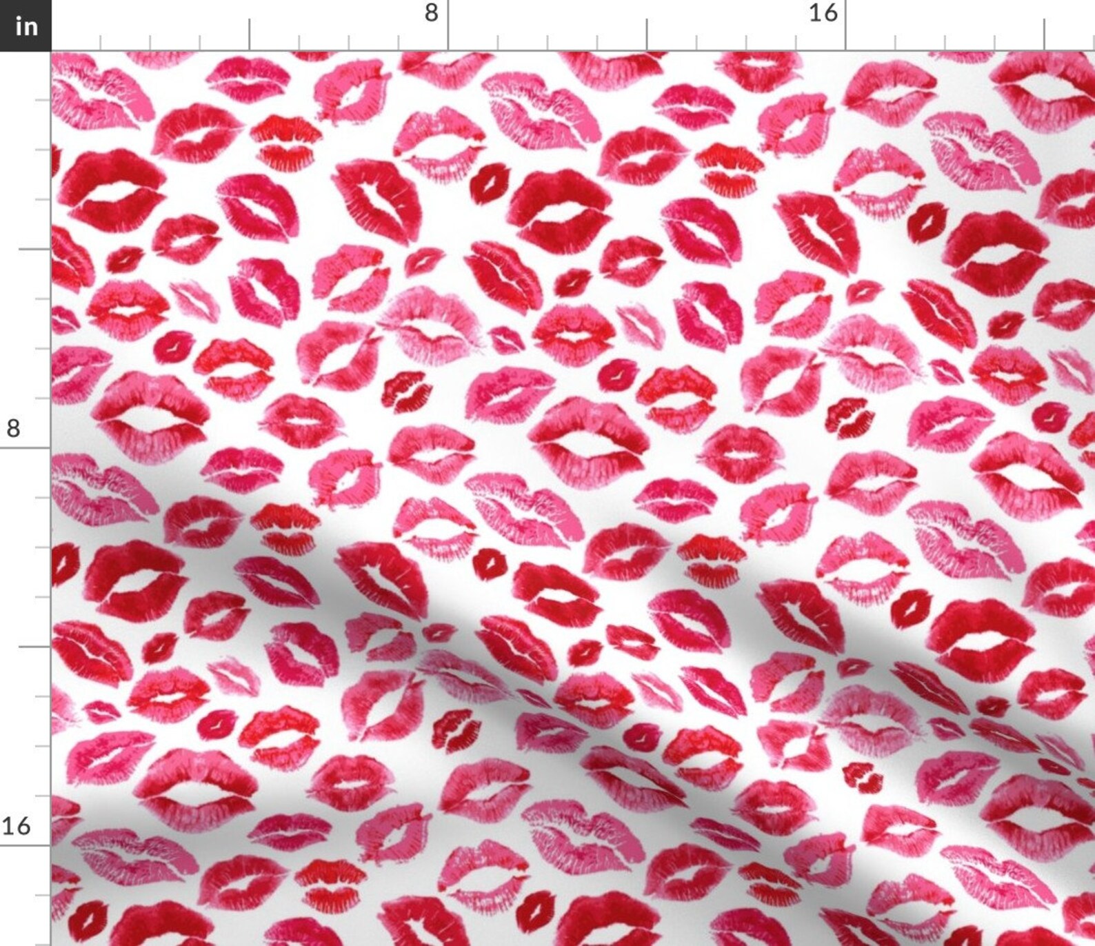 Love Lips Fabric Love Lips // Red by Hipkiddesigns Red and | Etsy