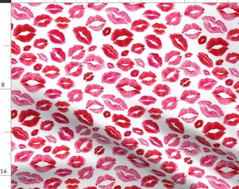 Red and Pink Fabric | Etsy