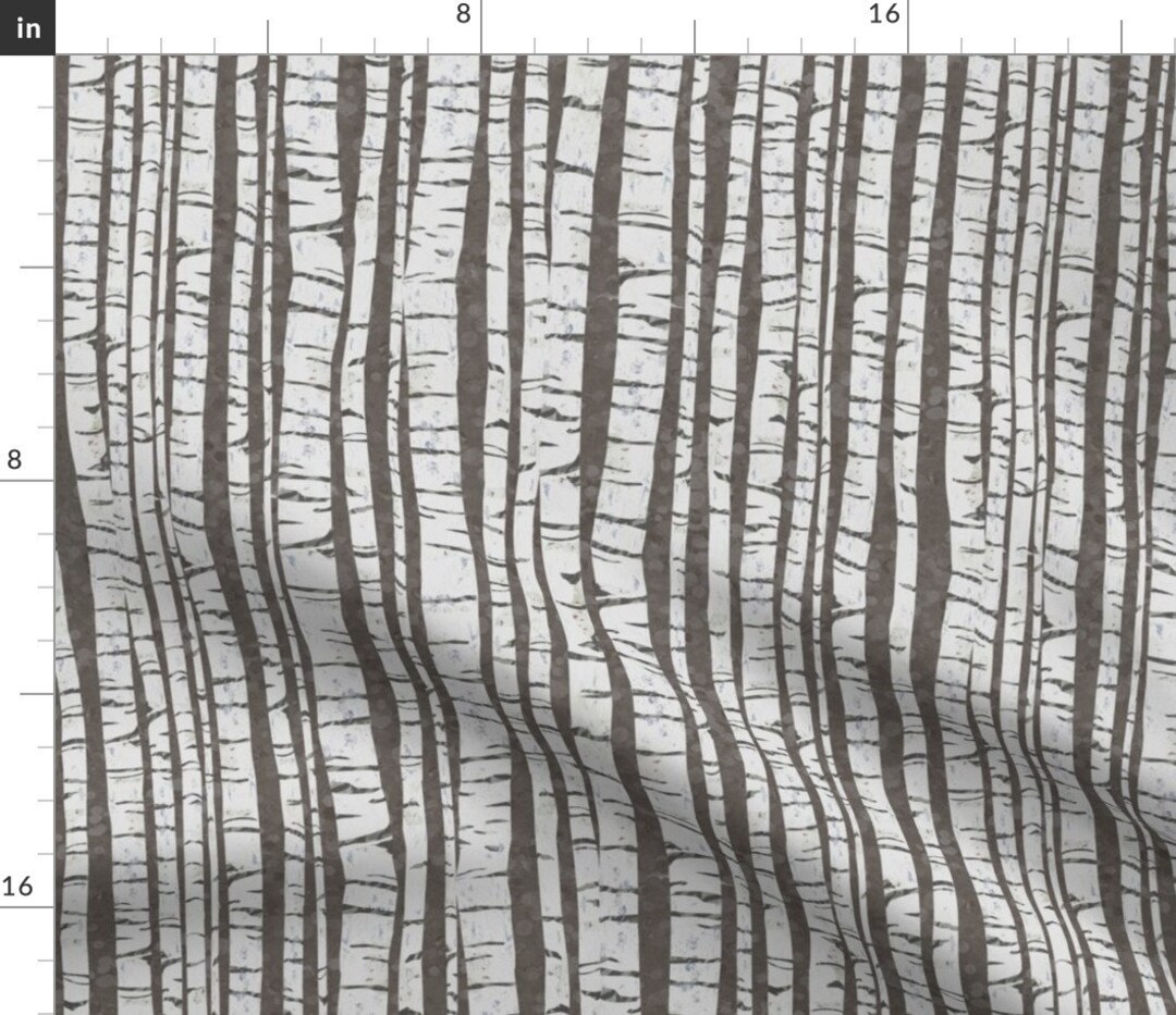 Birch Trees Fabric Birch Forest large Size by Sarah Treu Birch Trees ...