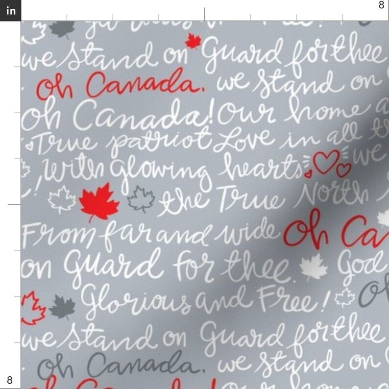 Oh Canada Fabric Oh Canada by Cynthiafrenette Canadian - Etsy