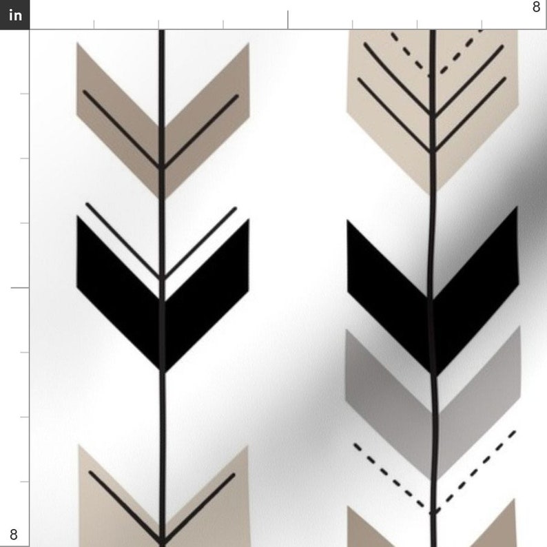 Arrows Fabric Neutral Fletching Arrow Classic Woodland by - Etsy