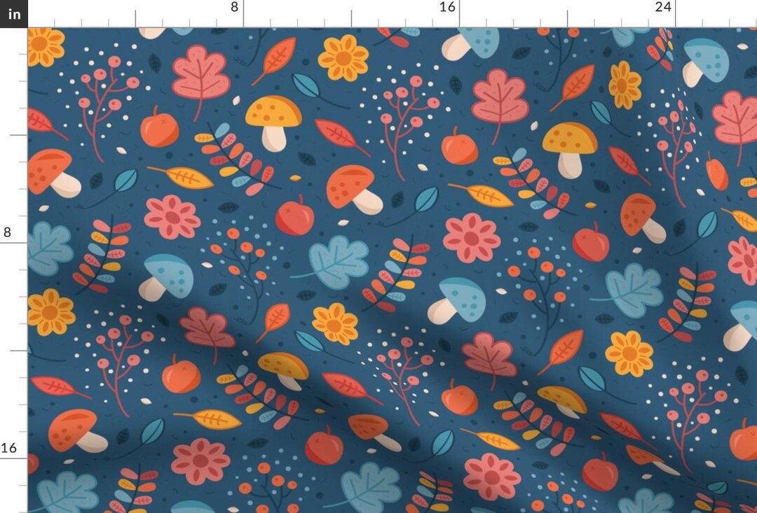 Woodland Fabric Automne by La Fabriken Rustic Fall Autumn Forest ...