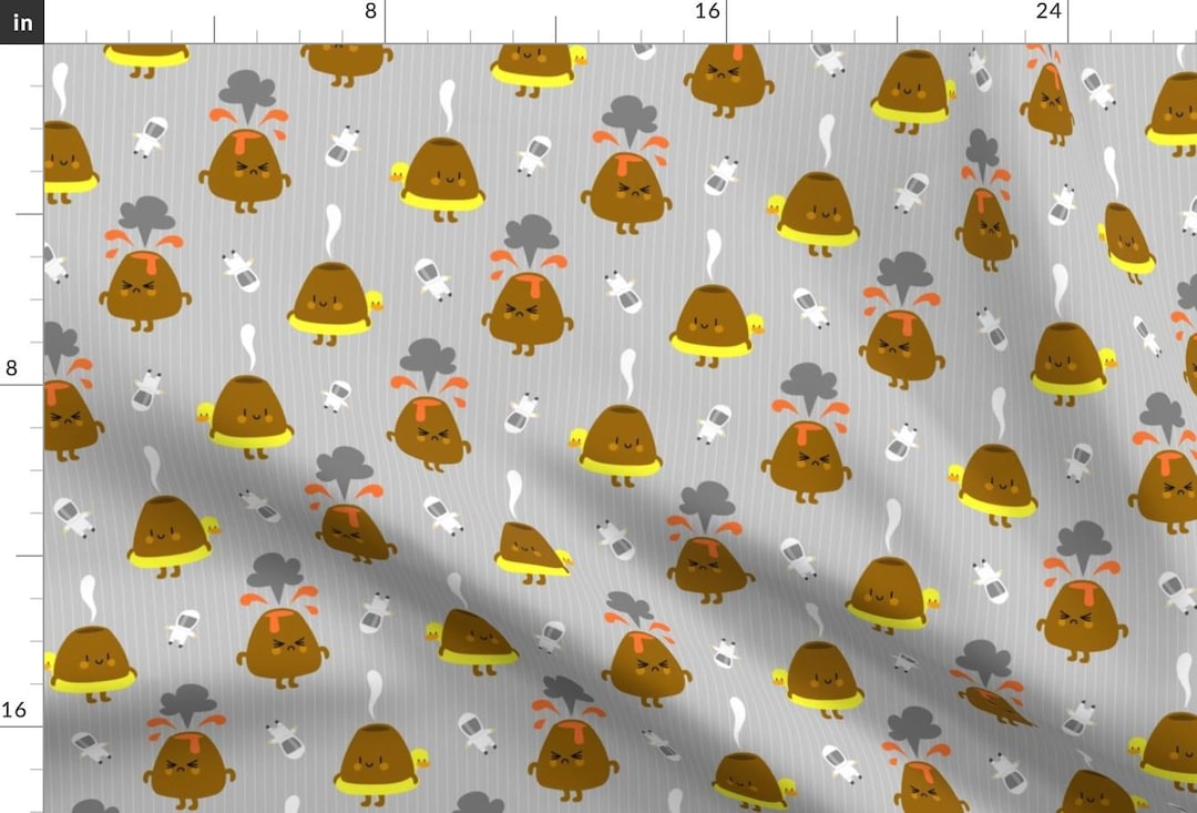 Earth Science Fabric - Volcanology by Petitspixels - Science Volcano ...
