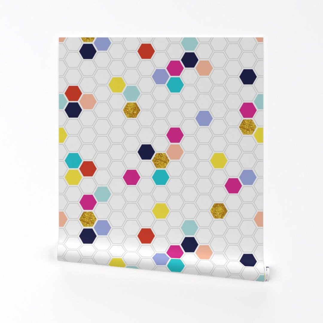 Geometry Wallpaper - Pixie Hexies Geometric Hexagon Honeycomb by ...