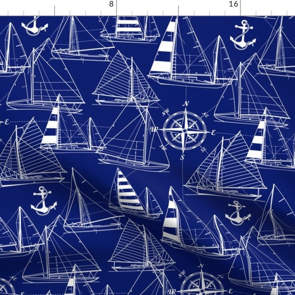 Sailboat Fabric - Etsy