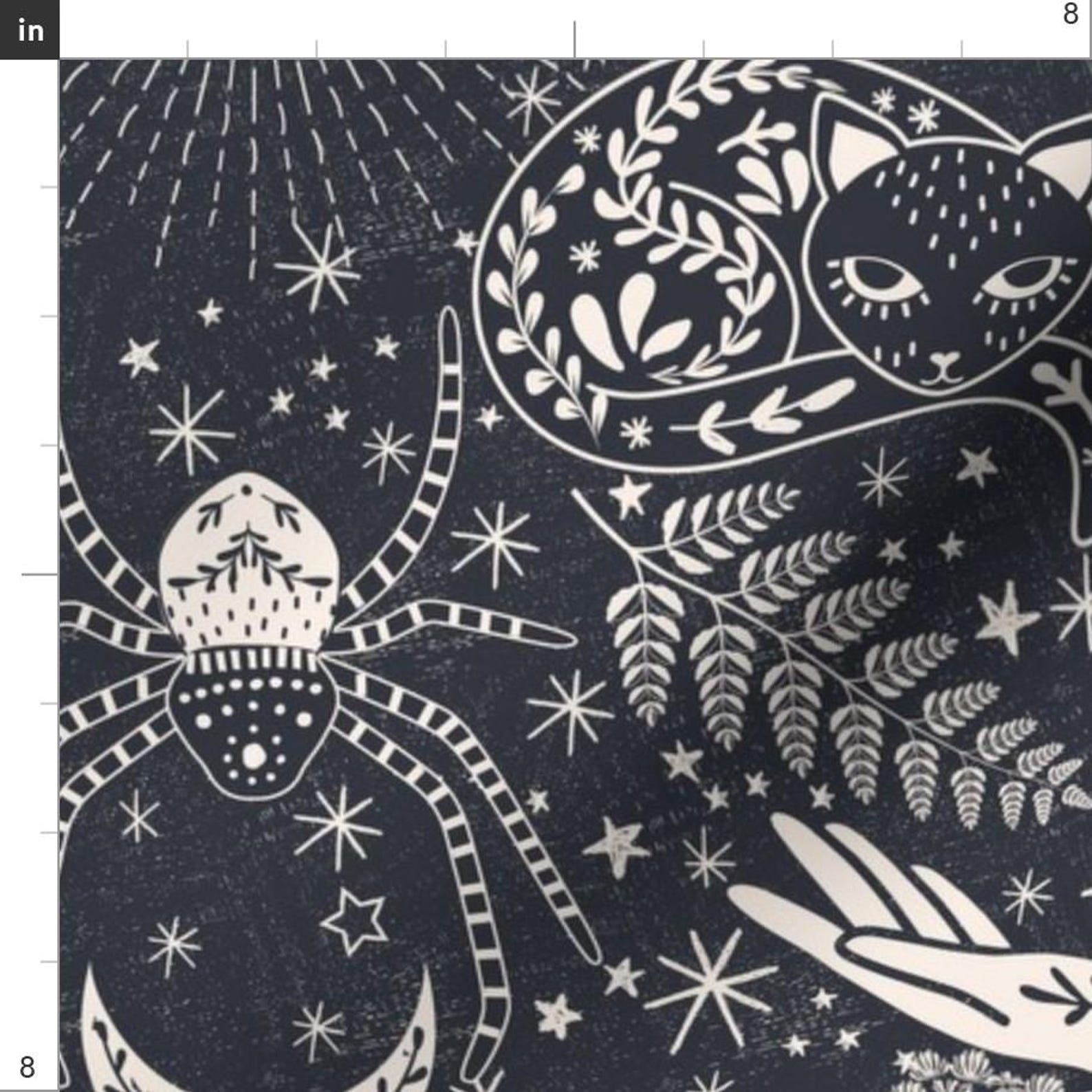 Magic Fabric - Eclectic Magic Witch by Garabateo - Witch Eclectic Moths ...