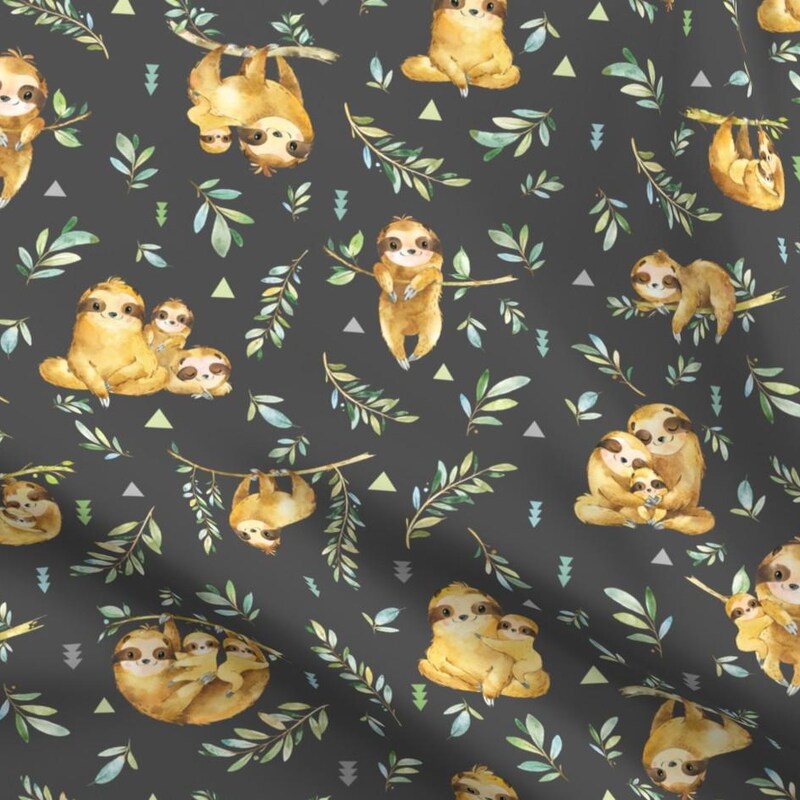 Sloth Fabric - Etsy