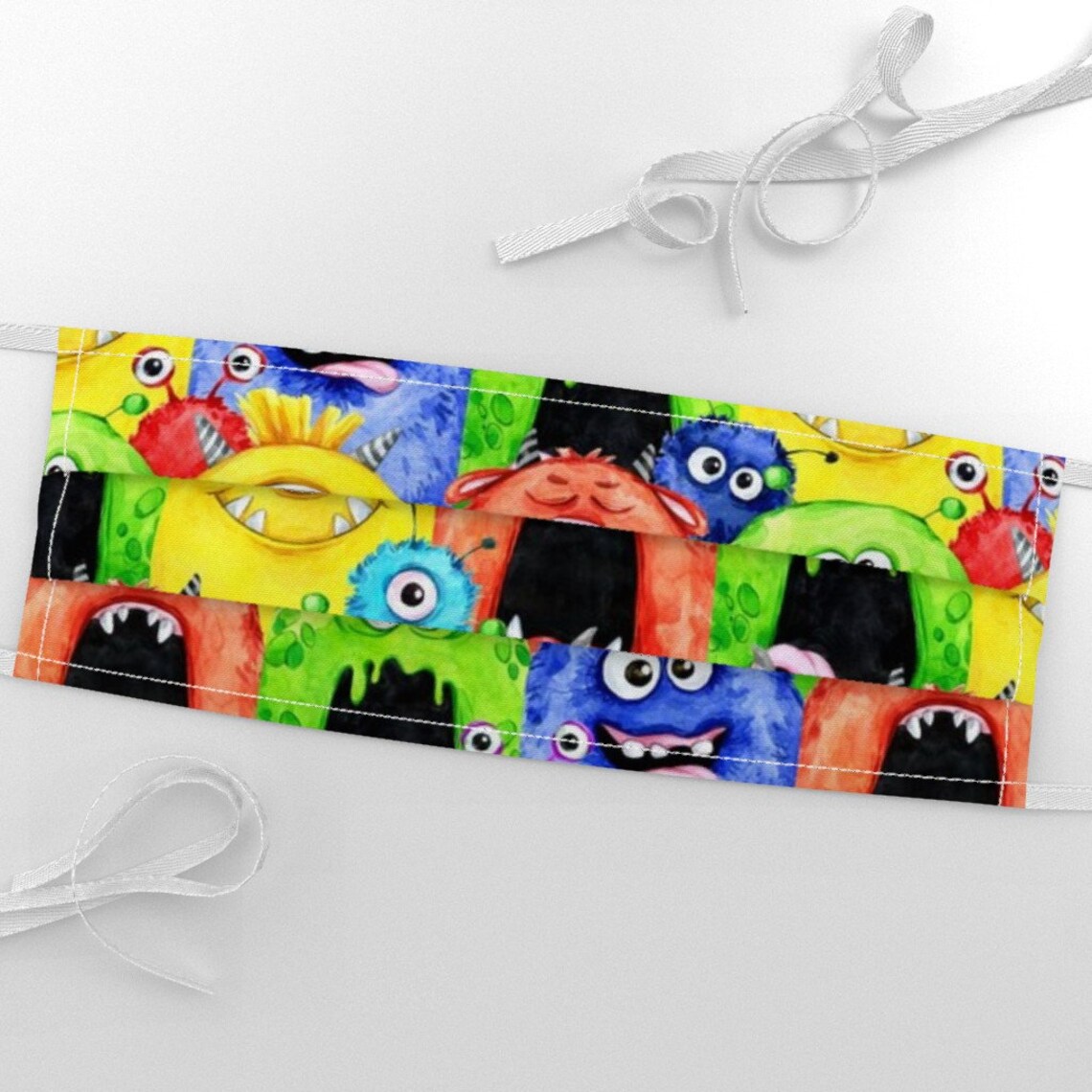 Bright Monsters Fabric Funny Colorful Scary Monsters by | Etsy