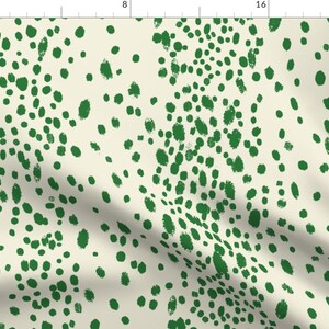 Green Dot Fabric Dots in Emerald by Domesticate Shagreen Animal Print ...