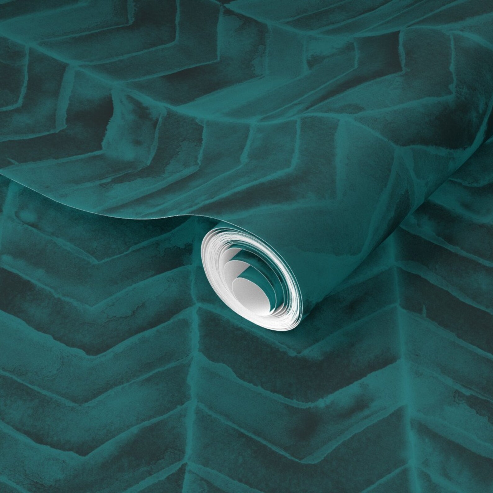 Chevron Wallpaper Teal on Black Chevron Teal by Liz Sawyer - Etsy