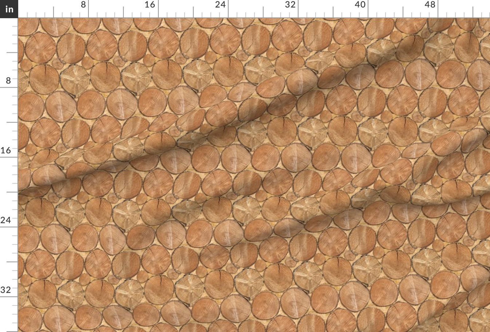 Tree Rings Fabric - Chopped Wood Photo Smallest by Karismithdesigns ...