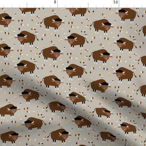 Buffalo Fabric Bison 1 by Jadegordon Buffalo Bison - Etsy