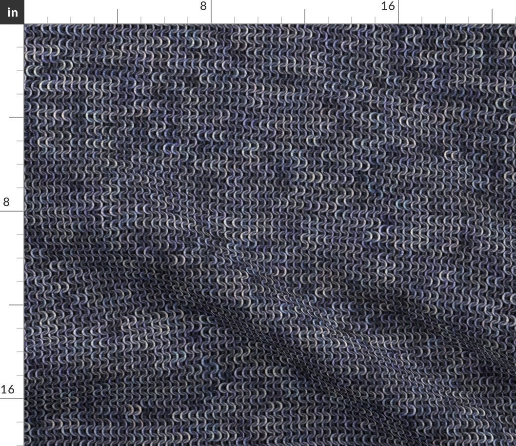 Medieval Fabric Faux Chainmail Silver / Steel by Bonnie - Etsy