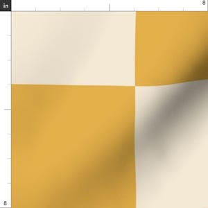 Retro Yellow Check Upholstery Fabric- Mustard Yellow Check by Emily ...