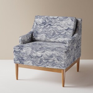 Abstract Coastal Upholstery Fabric- Wild Ocean by Nouveau_bohemian ...