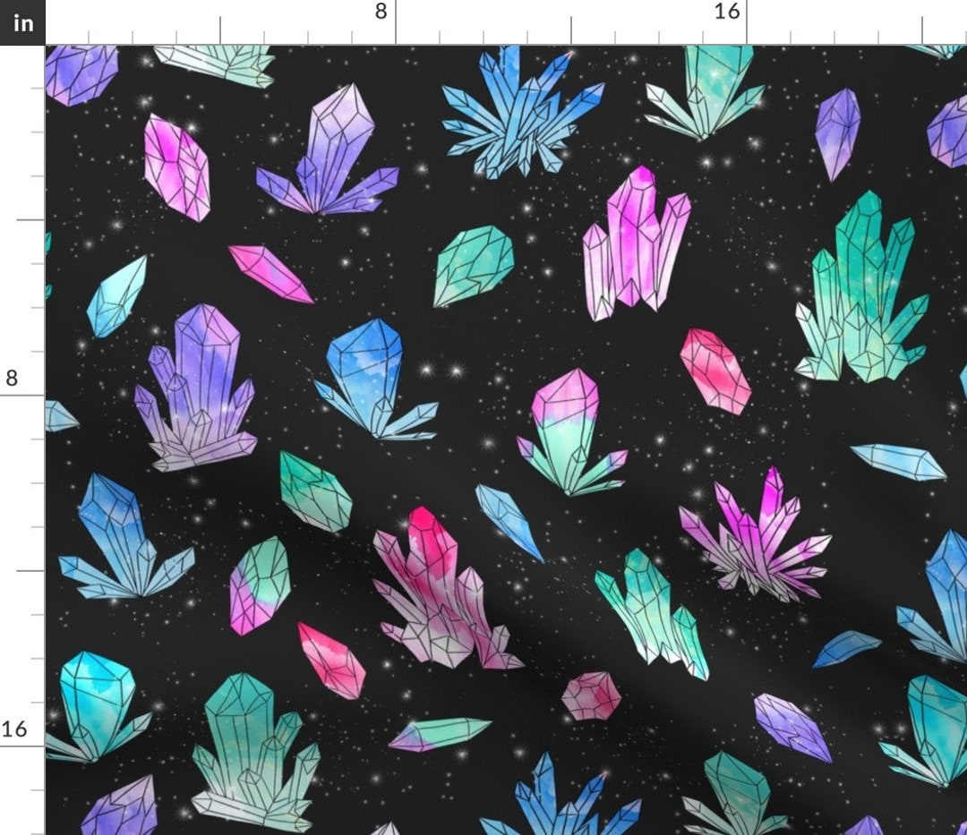 Crystal Fabric Watercolor Crystals Black by Andrea Lauren by Andrea ...