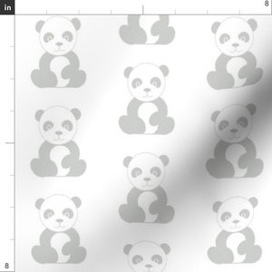 Baby Panda Fabric Pandas in Grey by Sugarpinedesign Gray - Etsy