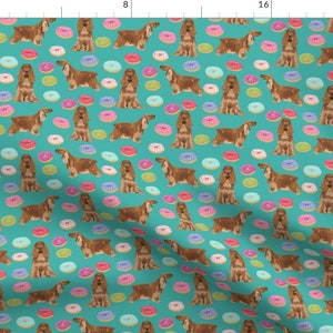 Cocker Spaniel Fabric Cocker Spaniel Donuts Food Dogs | Etsy