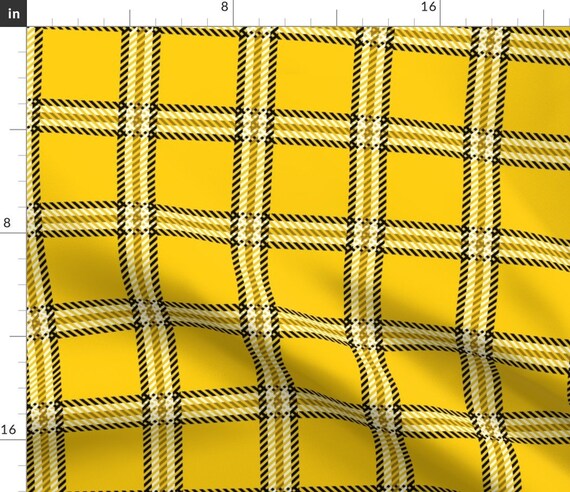 90s Yellow Plaid Fabric Cher's Plaid by - Etsy