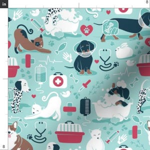 Vet Fabric Vet Medicine Happy and Healthy Friends Small Scale by ...