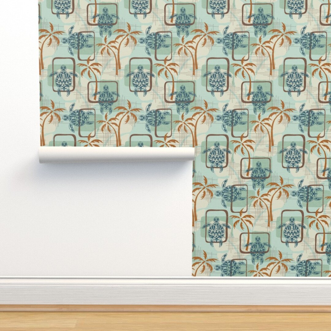 Hawaiian Wallpaper Mid Century Modern Hawaii by - Etsy