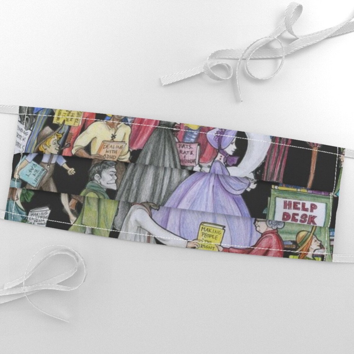 Library Books Fabric Great Lines of Literature by | Etsy