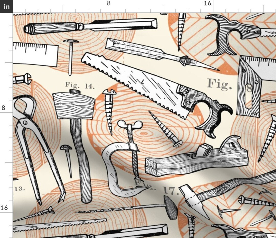 Man Tools Fabric the Best Woodshop by Chicca Besso Workman Tools ...