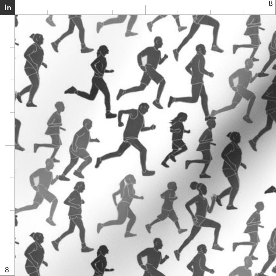 Marathon Runners Fabric Runners by Landpenguin Athletic - Etsy
