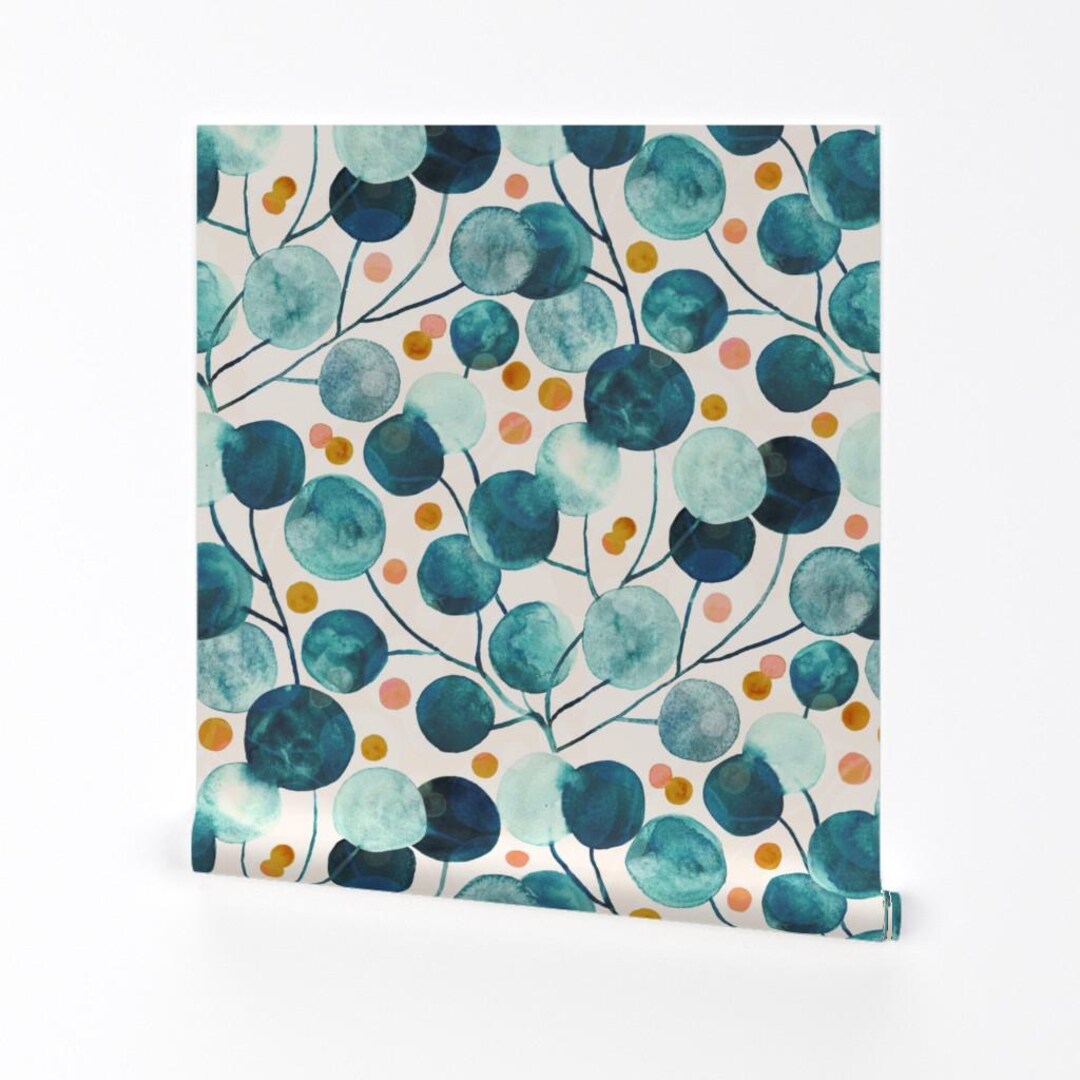 Mustard Watercolor Removable Peel and Stick Wallpaper - Watercolor ...