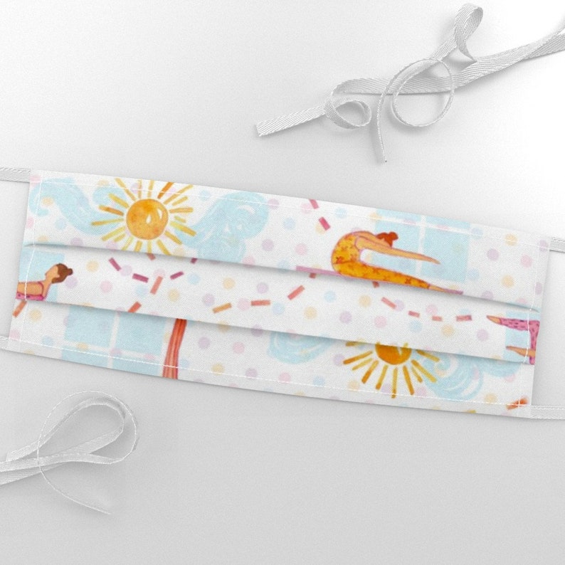 Sunshine Pilates Illustration Fabric Morning Pilates - Etsy