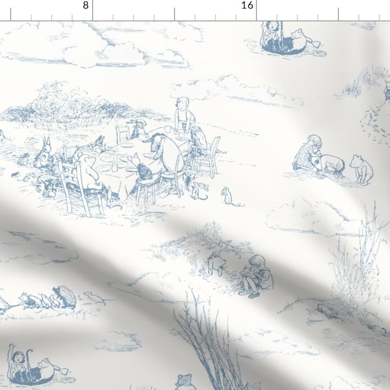Toile Fabric - Etsy