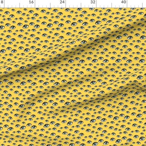 Eye Fabric - Eyes Pattern by Kostolom3000 - Yellow Blue Eyes Hipster ...
