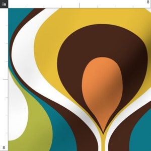 Geometric Abstract Fabric Retro Mood by Delinda_graphic_studio Retro ...