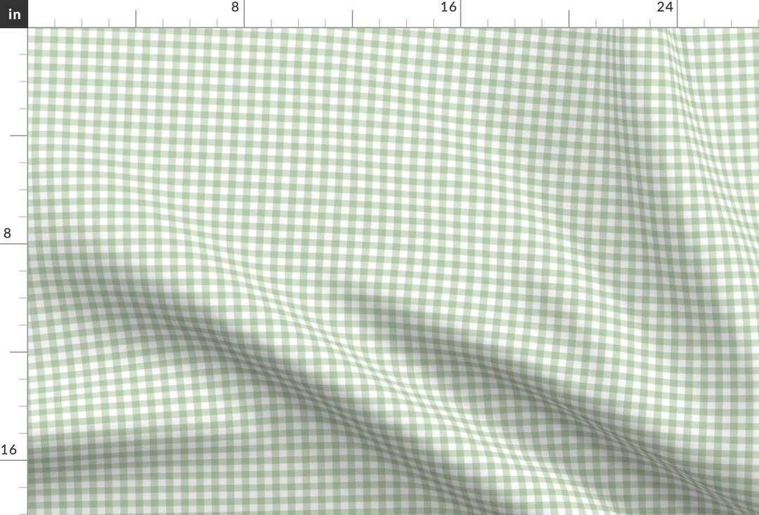 Mint Green Gingham Fabric Unconditionally-green Gingham by ...