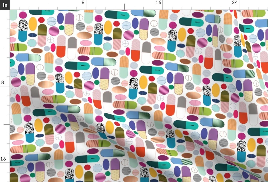 Medical Pills Fabric - Take Two and Call Me in the Morning by Katerhees ...