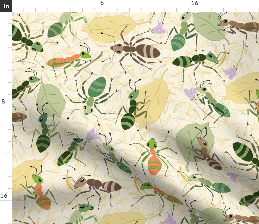 Hardworking Ants Fabric Team Work Ants by Jaanahalme Woodland Outdoors ...