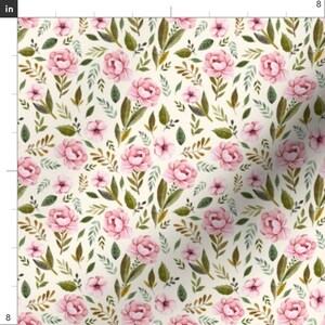 Pink Rose Fabric 4 Strawberry Fields Roses Ivory by Shopcabin ...