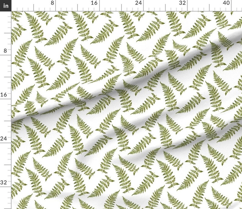 Ferns Fabric Vintage Ferns by Redbriarstudio Ferns Cotton - Etsy