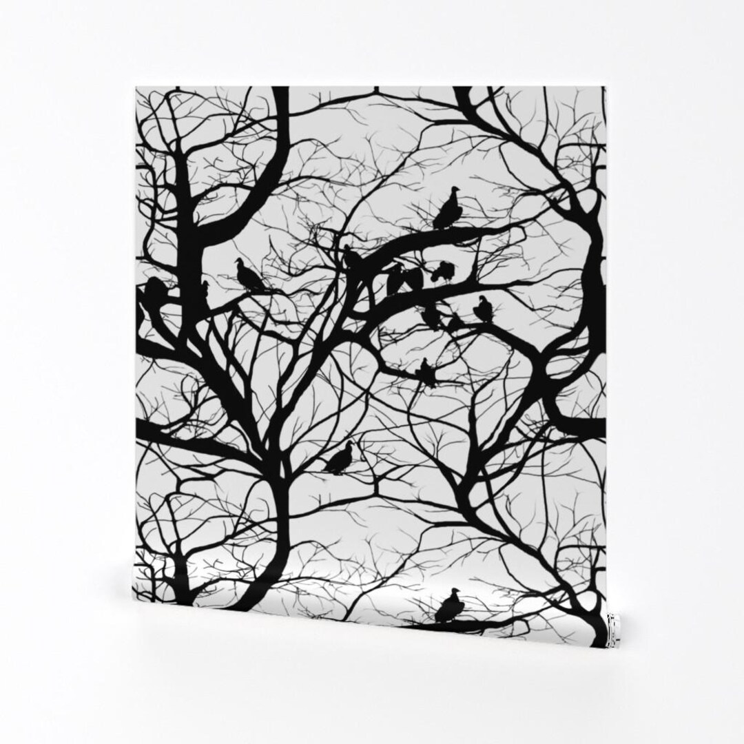 Vultures Removable Peel and Stick Wallpaper - Forest Tree Branches ...