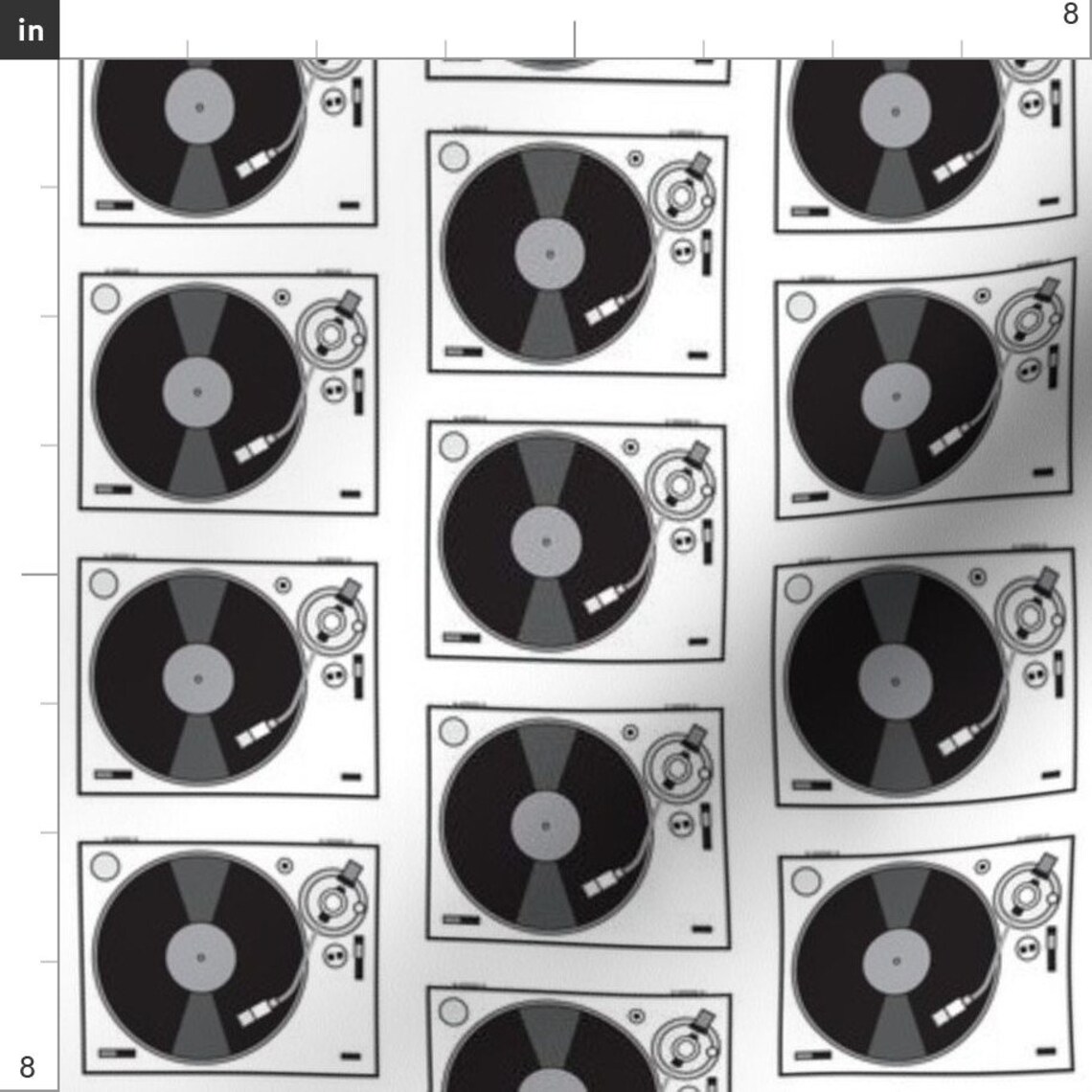 Turntable Fabric Turntables by Lilcubby Turntable DJ - Etsy