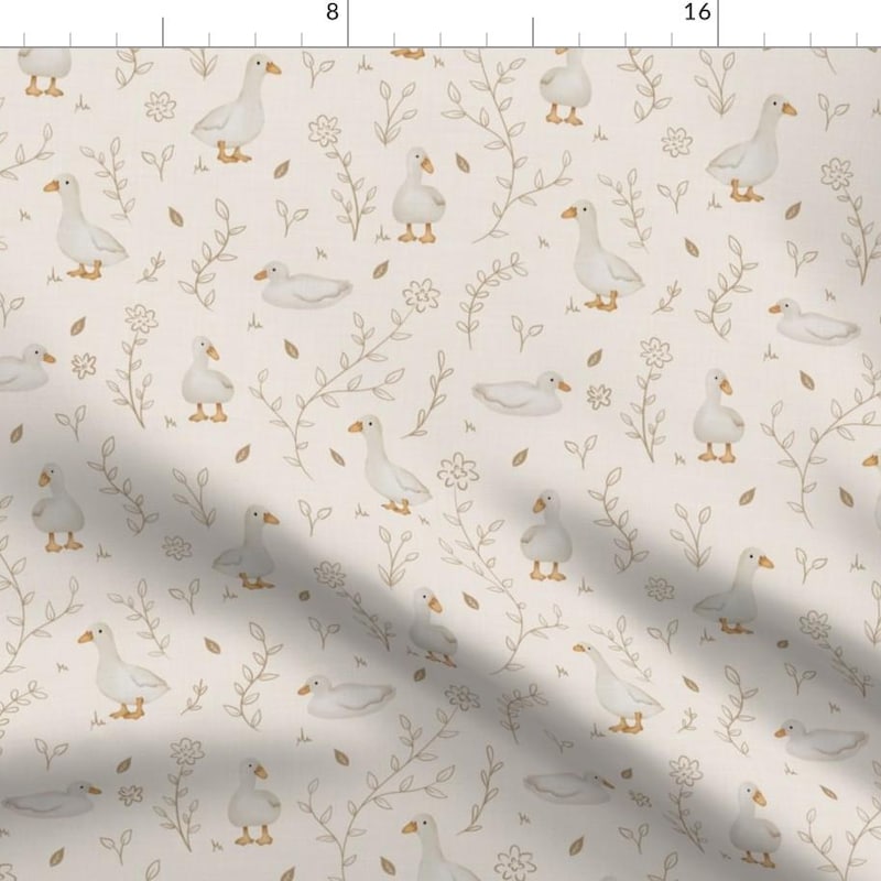 Birthday Baby Duck Fabric - Etsy