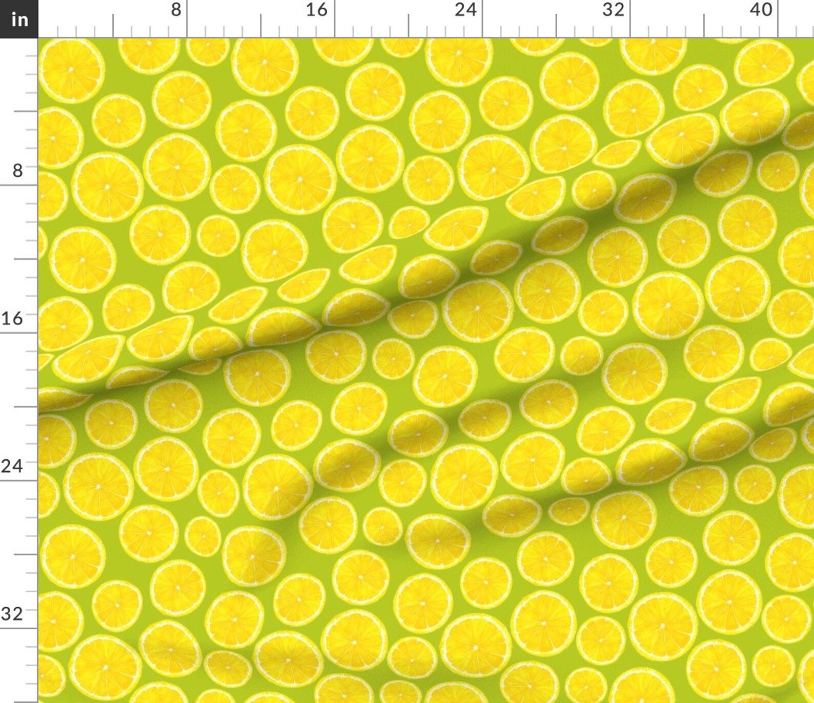 Lemon Slice Fabric Lemon Slices by Svetlana Prikhnenko - Etsy