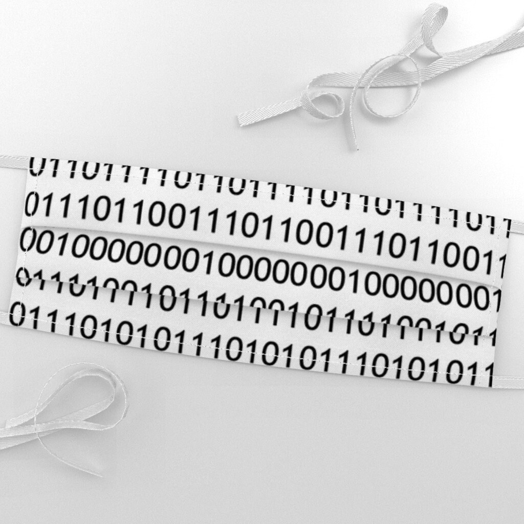 Binary Fabric I Love You Binary Bw by Ldqcanada Binary | Etsy