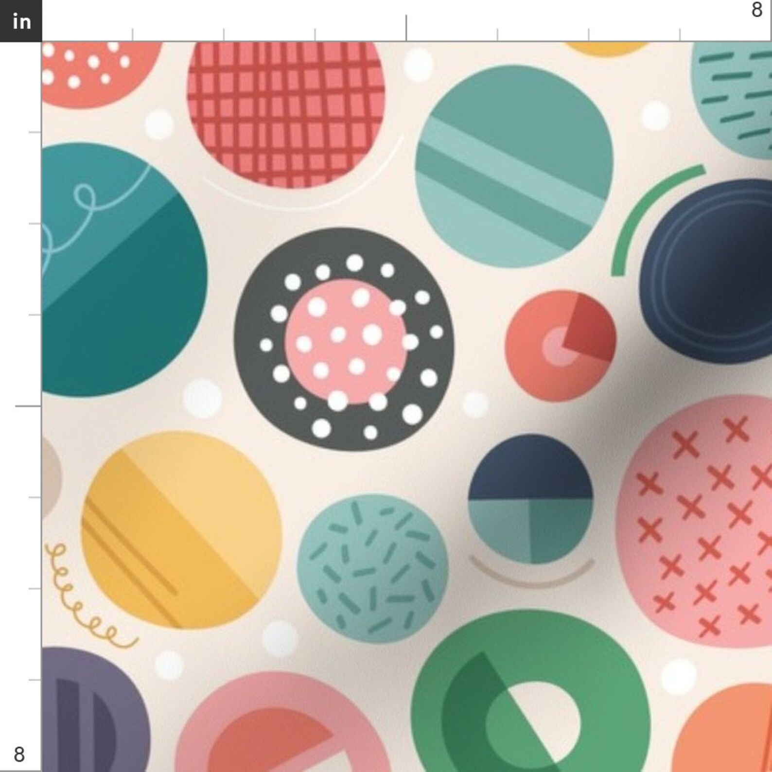Circles Fabric Circles by La Fabriken Decorative Pop - Etsy