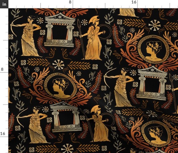 Grecian Women Fabric Golden Greek Goddess Trio By Roguerens | Etsy