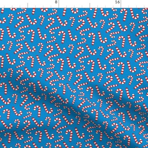 Candy Cane Fabric Christmas Candy Cane Cute Holiday Pattern - Etsy