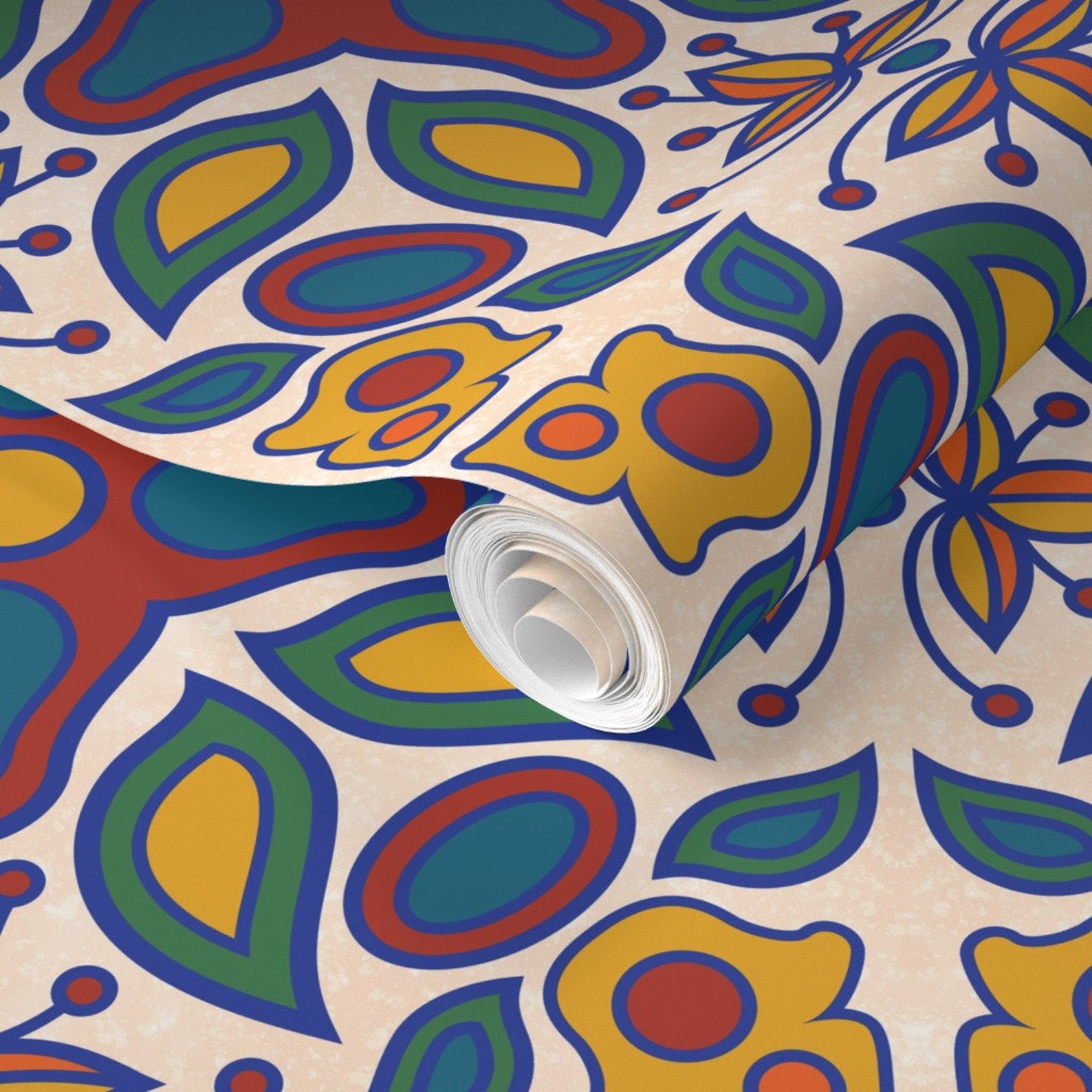 Mexican Tile Wallpaper Mayolica Tile by Wellfleetdesigns - Etsy