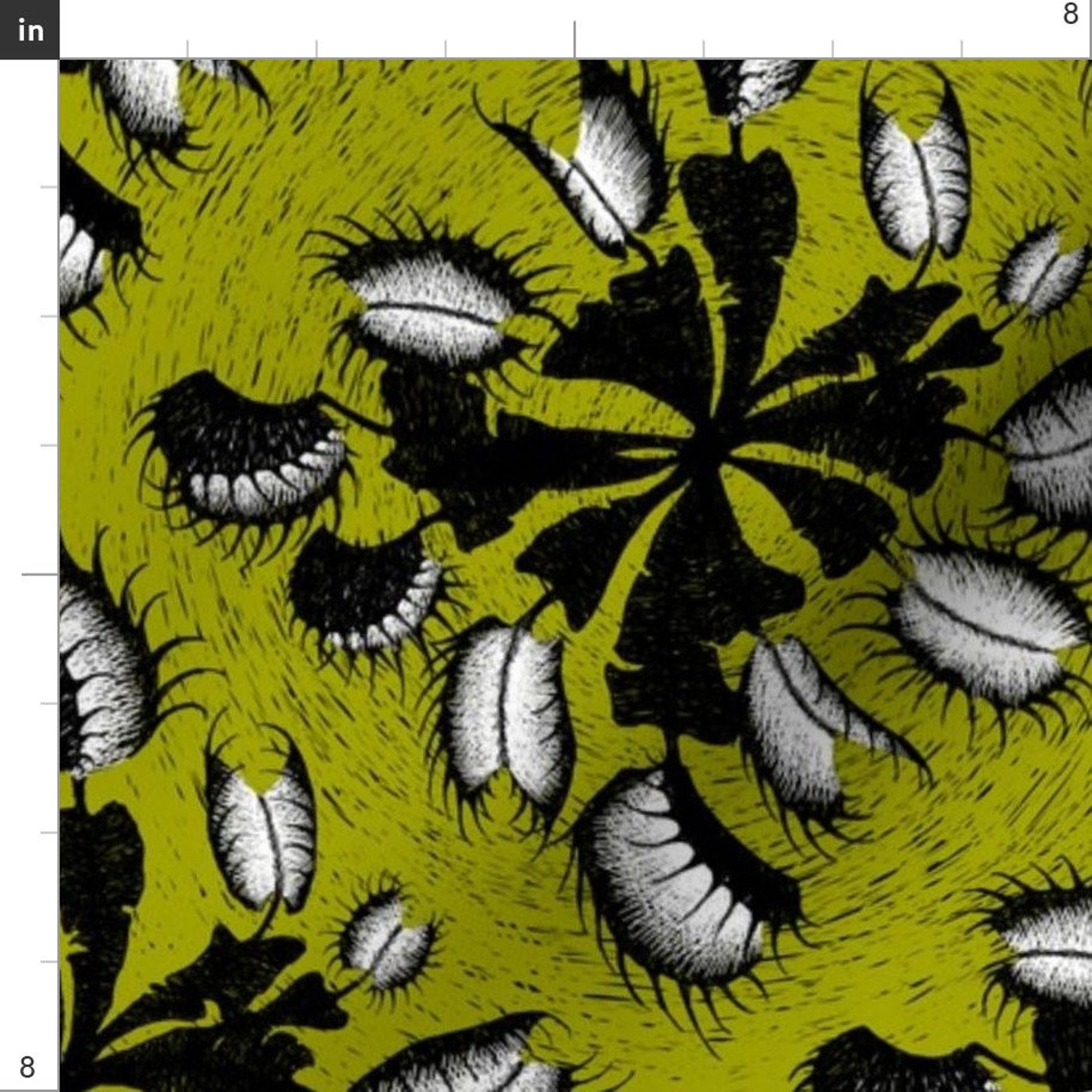 Black Fly Trap Fabric Venus Fly Trap Moss by Thecalvarium - Etsy Canada