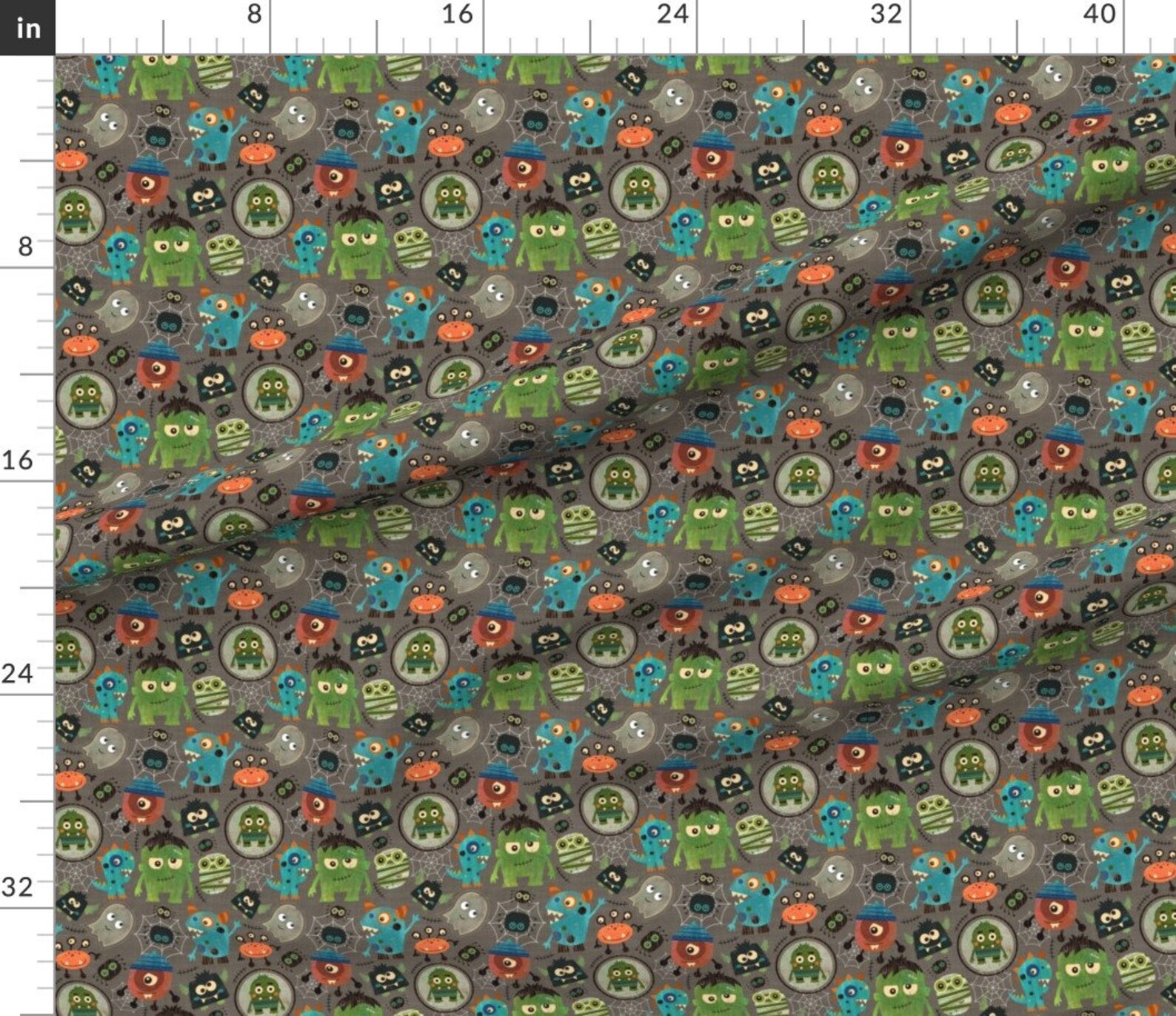 Cute Monsters Fabric Little Monsters by Sarah Treu - Etsy