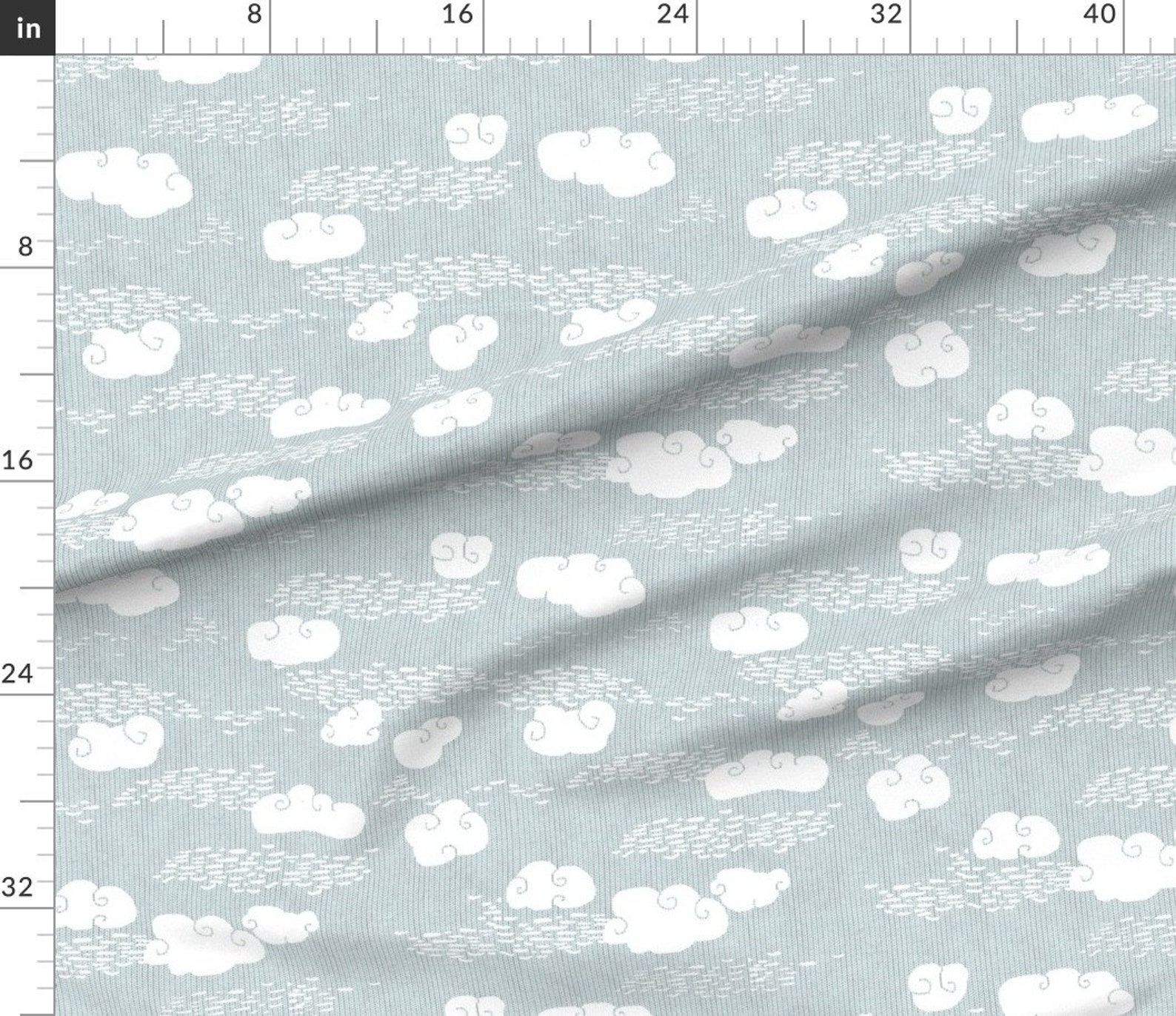 Clouds Fabric Clouds Custom Fabric By Nouveau Bohemian | Etsy